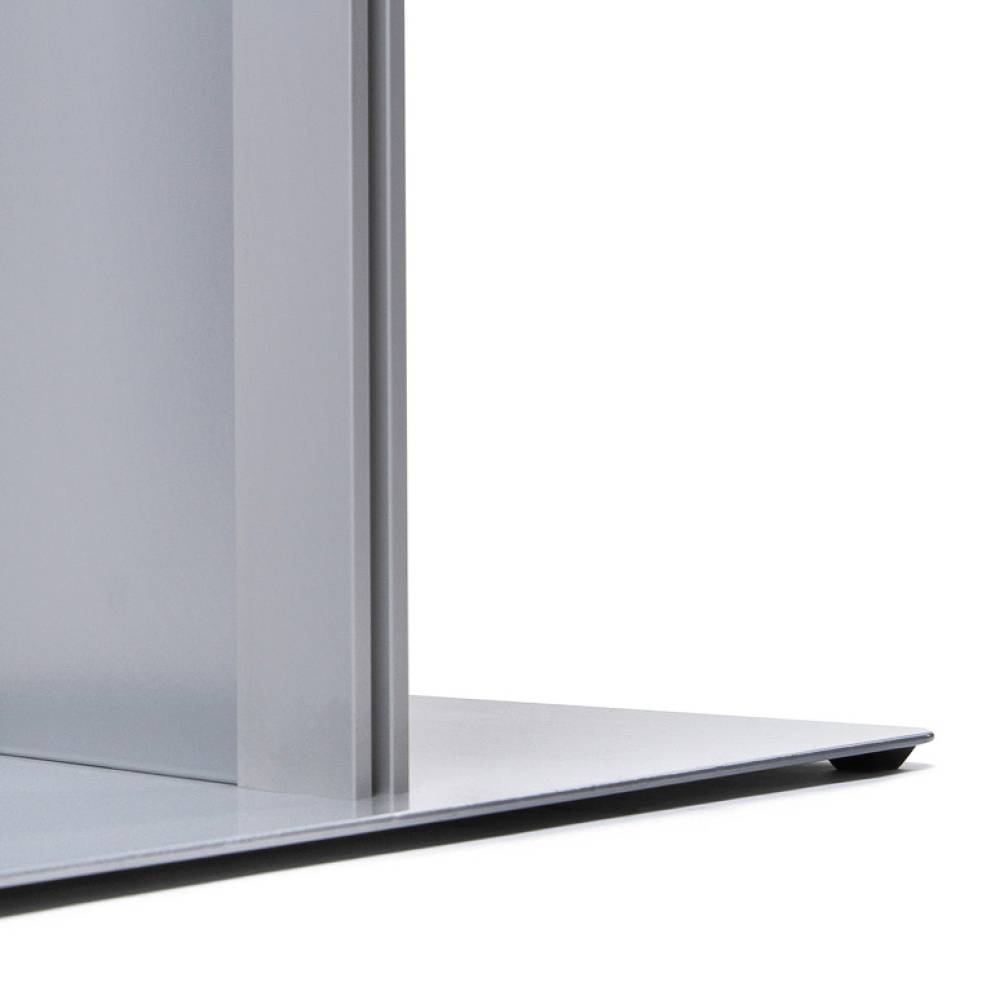 Brochure Rack Totem with 4 angled steel shelves