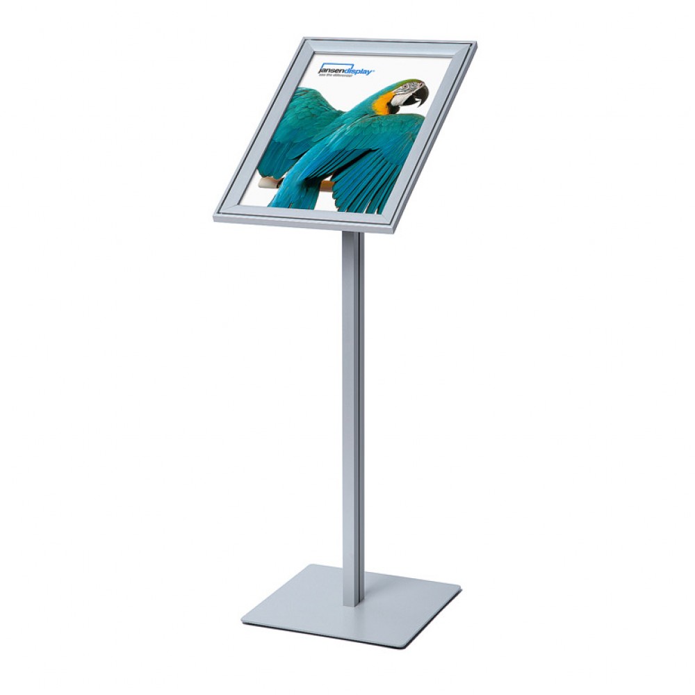 Premium Menu Stand - A4 & A3 Compasso® snap frame in silver